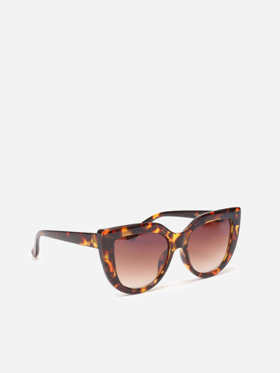 Lunettes de soleil noires style papillon