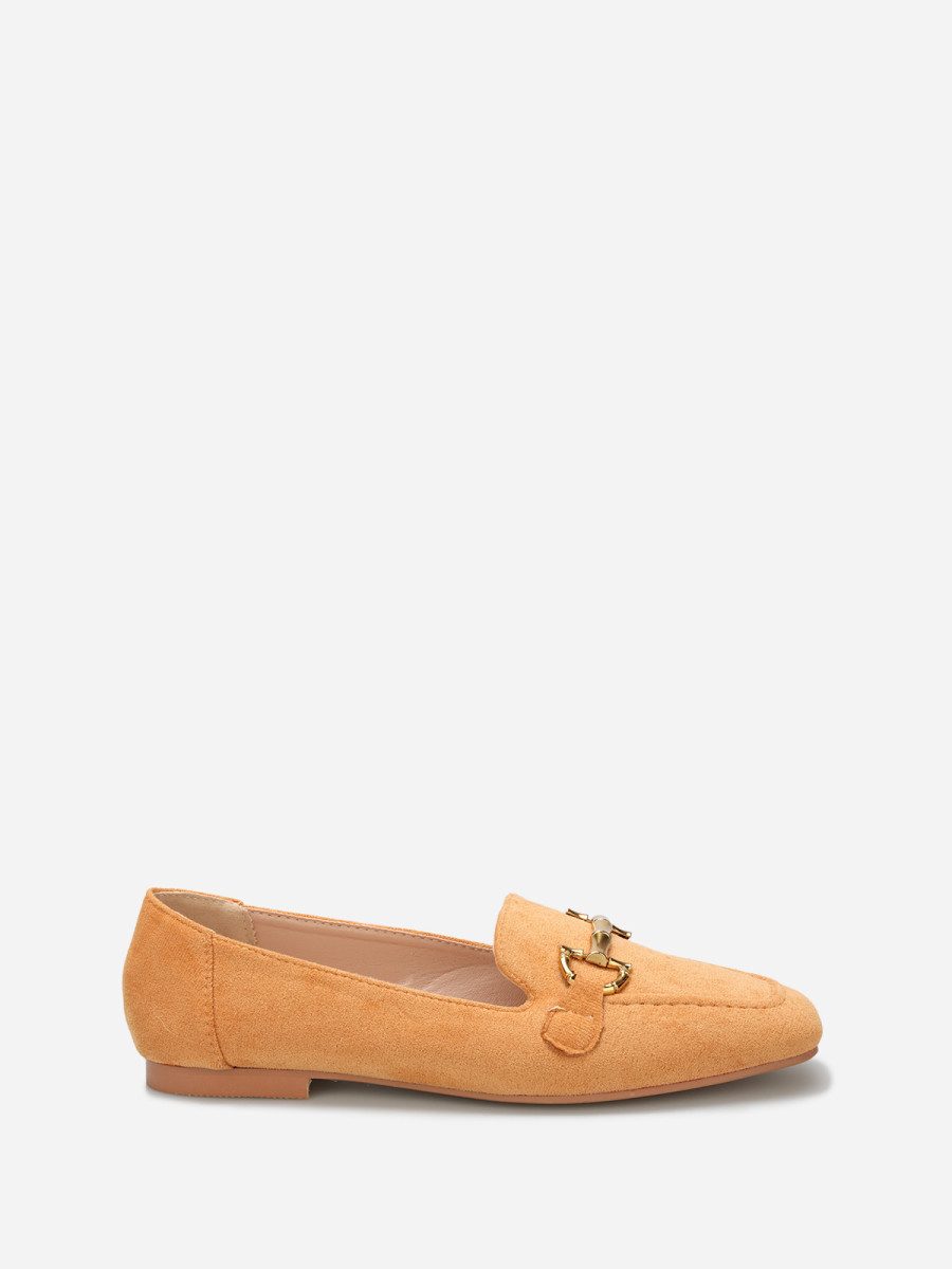 Mocassins camel en suédine