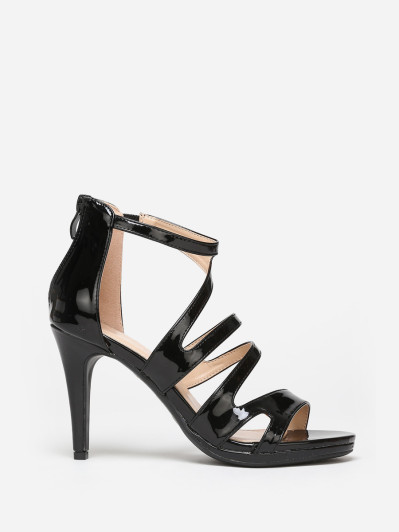 Sandales à bride tressée en strass