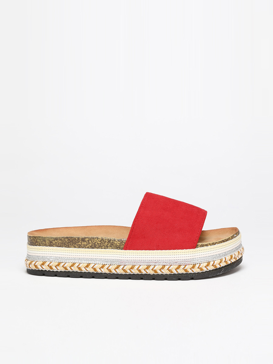 Mules avec entre-doigts et plateforme