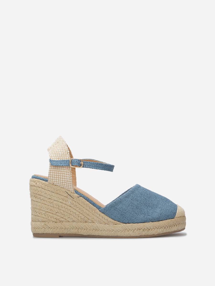 Espadrilles compensées en toile