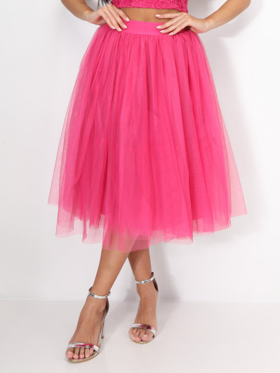 Jupe longue taille haute effet satiné
