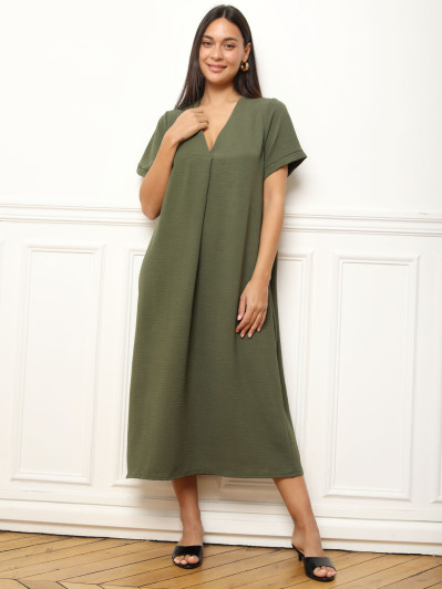 Robe longue torsadée et fendue